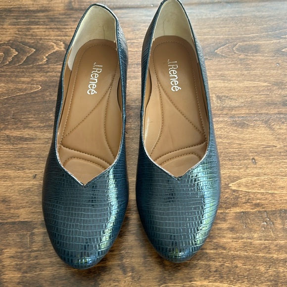 J.Renee | Shoes | J Renee Womens Navy Bambalina Lizard Print Pumps Size ...